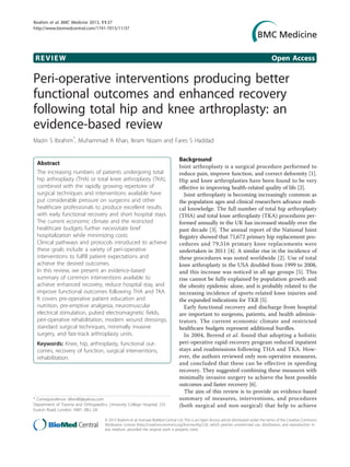 Perioperative interventions | PDF