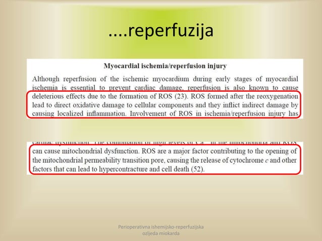 Perioperative ischemia–reperfusion injury of the heart | PPT