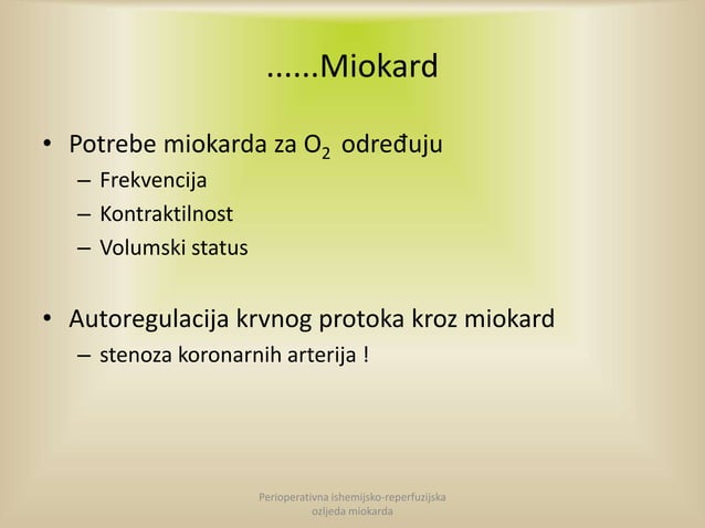 Perioperative ischemia–reperfusion injury of the heart | PPT