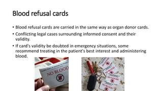 Perioperative management of Jehovah's Witnesses | PPTX