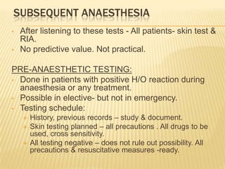 Perioperative management of anaphylactic reactions | PPTX