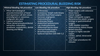 perioperative management of anticoagulant and antiplatelet agents | PPTX