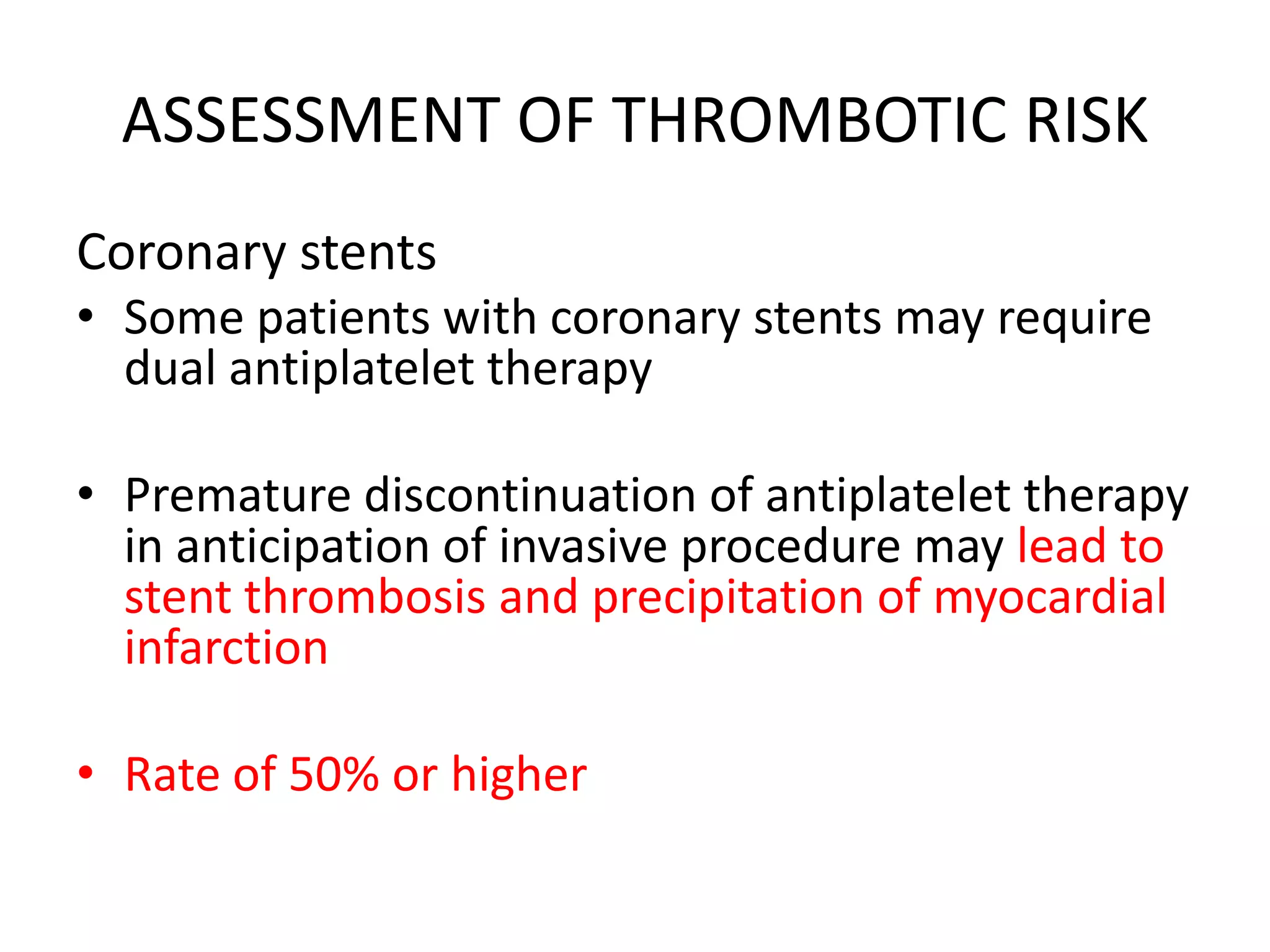 Perioperative management of antithrombotic therapy | PPTX