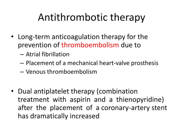 Perioperative management of antithrombotic therapy | PPTX