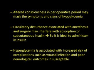 Perioperative management of a patient with diabetes mellitus | PPTX