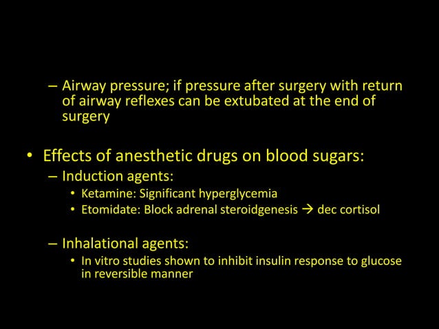 Perioperative management of a patient with diabetes mellitus | PPTX