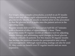 Perioperative management of diabetes | PPT