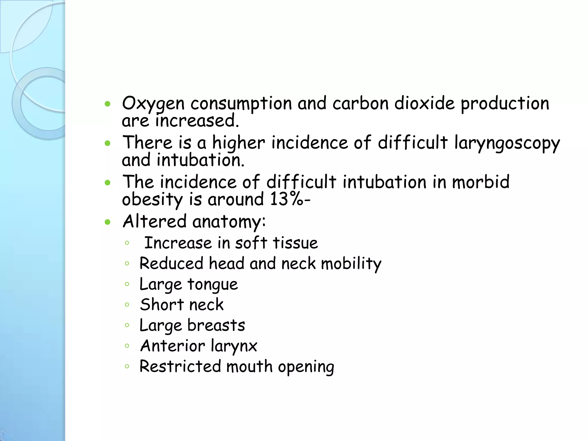 Perioperative management of morbidly obese patient for non geriatric ...