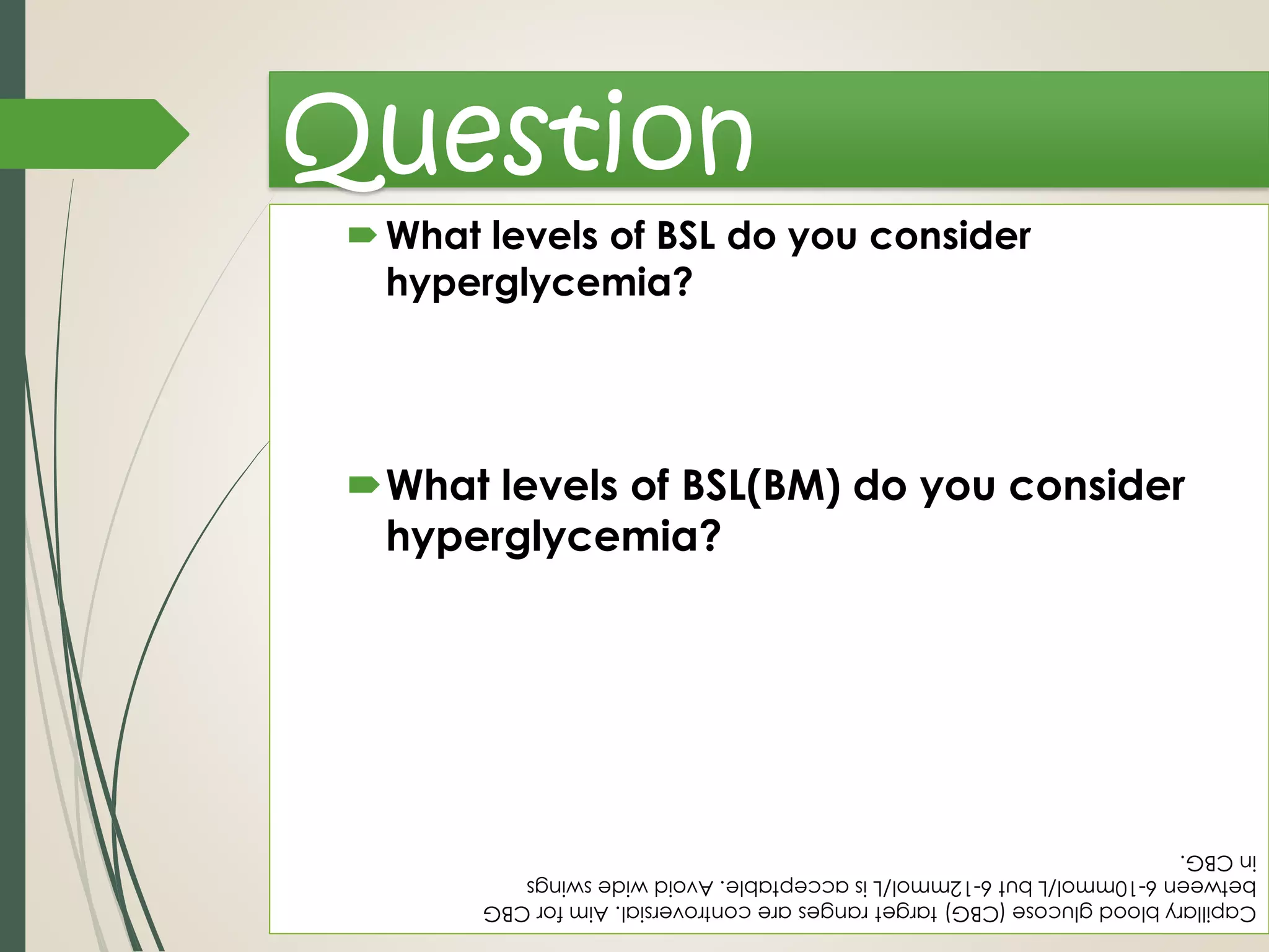 Perioperative management of the diabetic patient | PDF