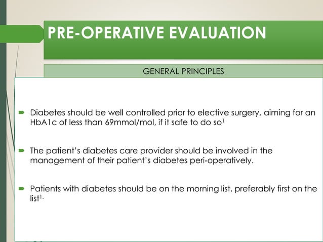 Perioperative management of the diabetic patient | PDF | Diabetes ...