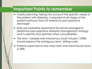 Perioperative management of the diabetic patient | PDF