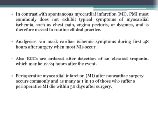 Perioperative myocardial infarction or injury after noncardiac surgery ...