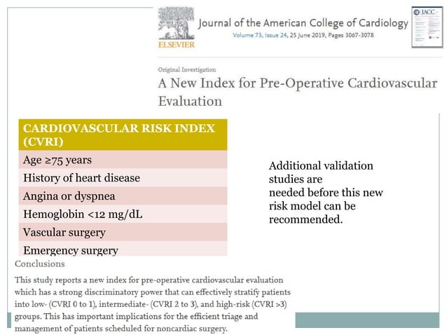 Perioperative myocardial infarction or injury after noncardiac surgery ...