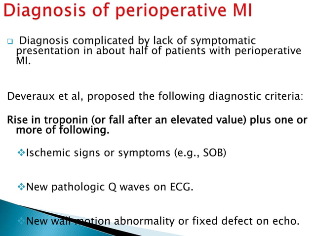 Perioperative myocardial infarction ppt | PPTX