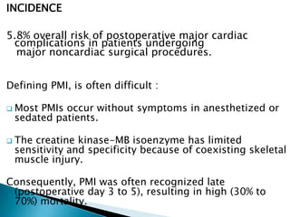 Perioperative myocardial infarction ppt | PPTX