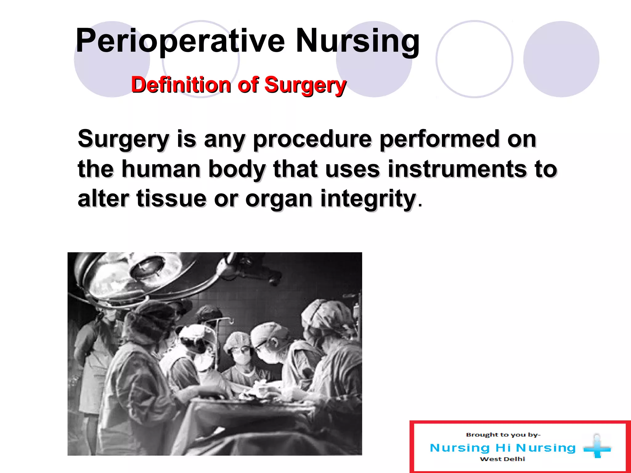 Peri-operative nursing | PPT