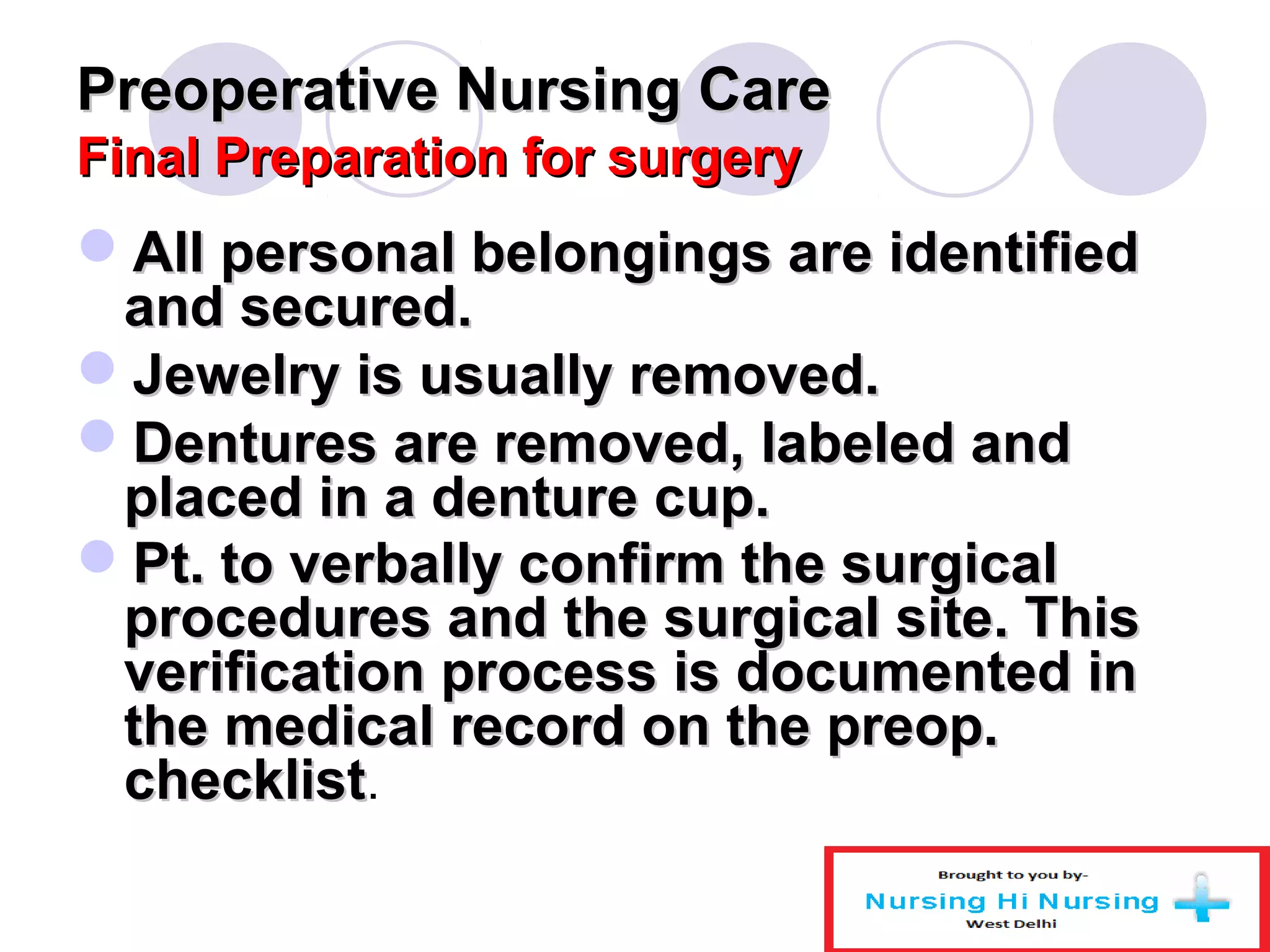 Peri-operative nursing | PPT