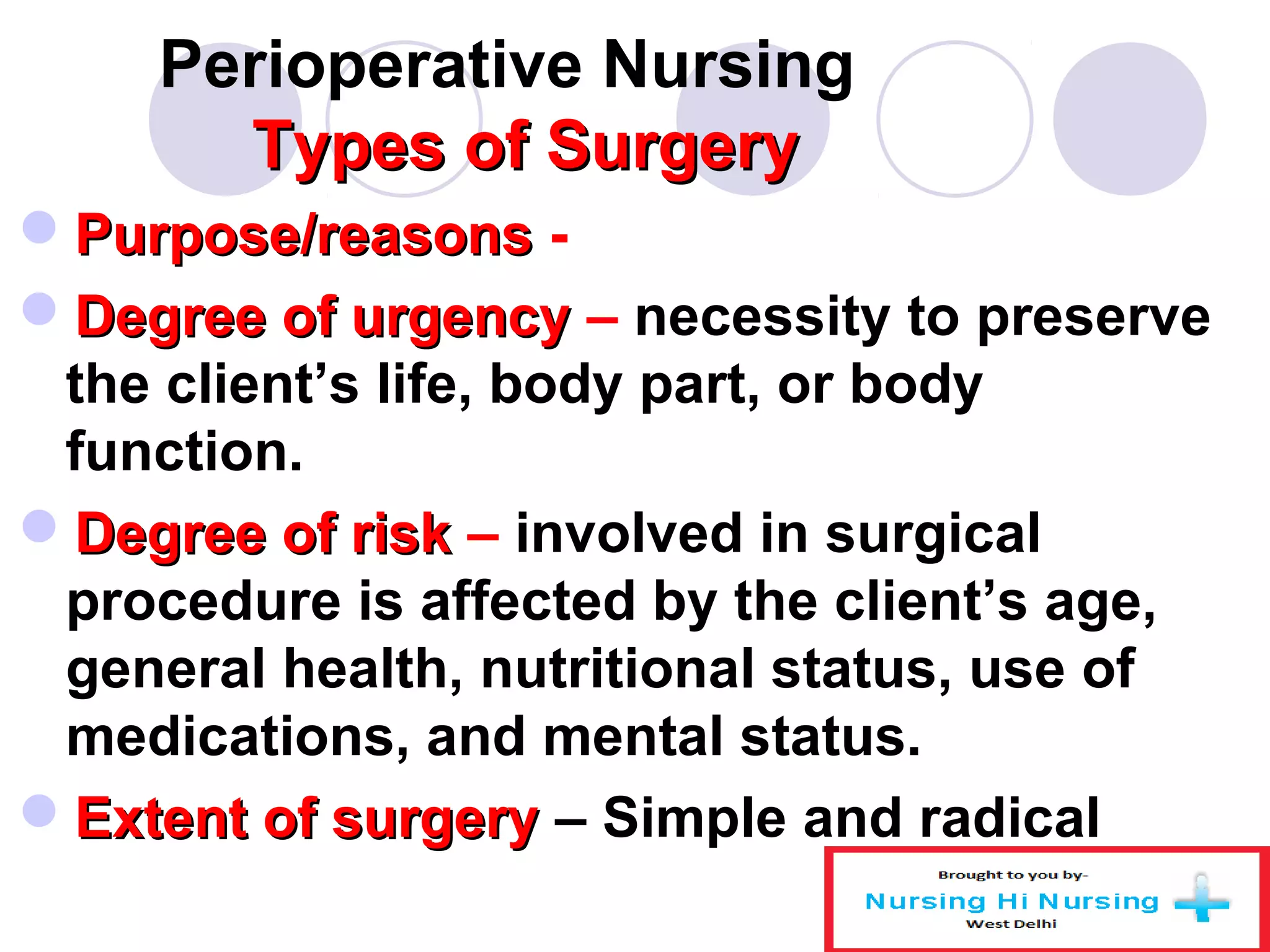 Peri-operative nursing | PPT