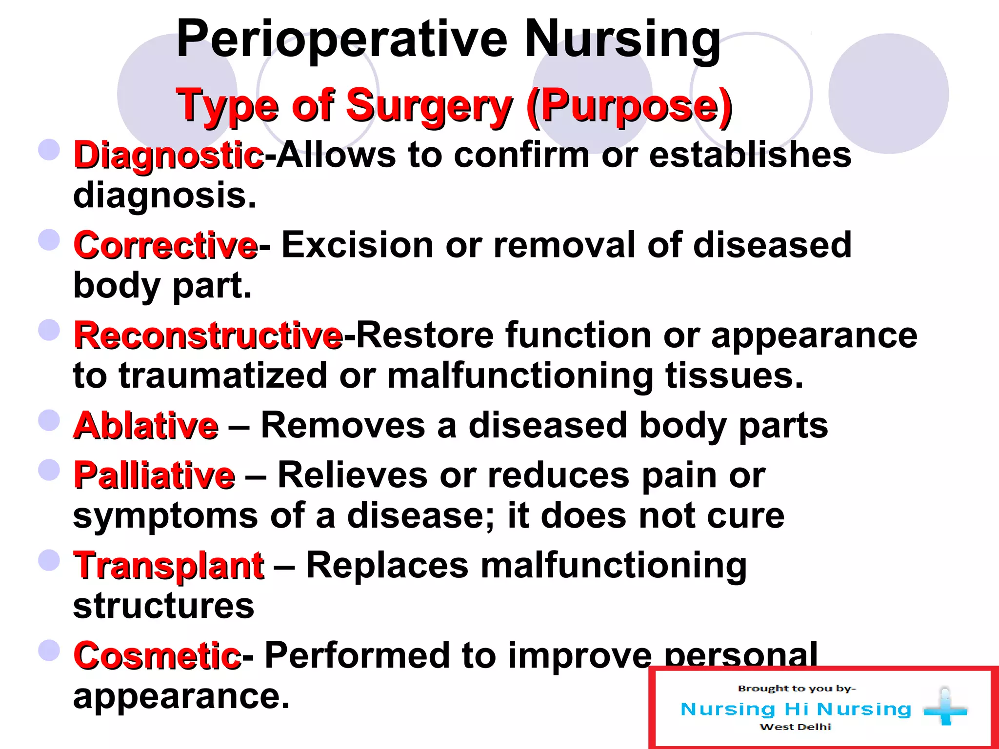 Peri-operative nursing | PPT