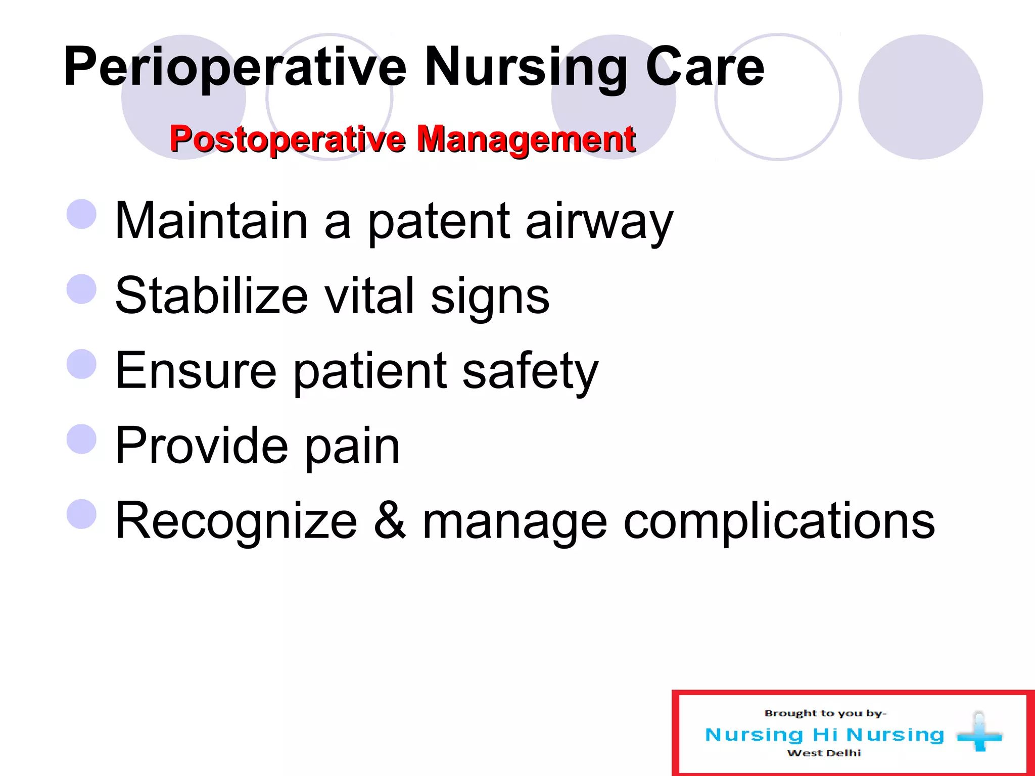 Peri-operative nursing | PPT