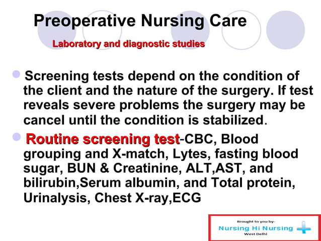 Peri-operative nursing | PPT