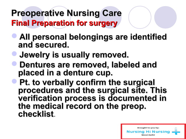 Peri-operative nursing | PPT