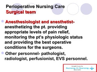 Peri-operative nursing | PPT