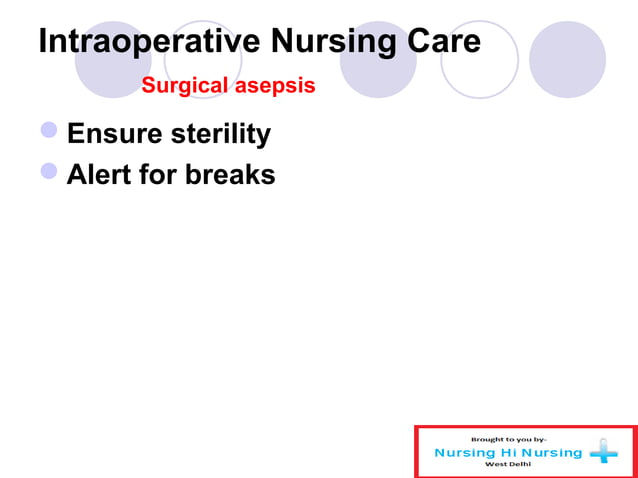 Peri-operative nursing | PPT