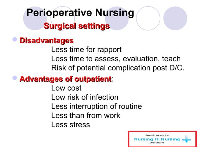 Peri-operative nursing