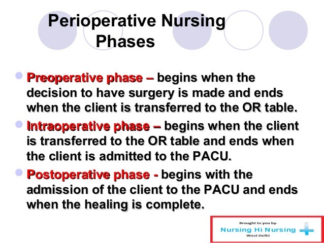 Peri-operative nursing