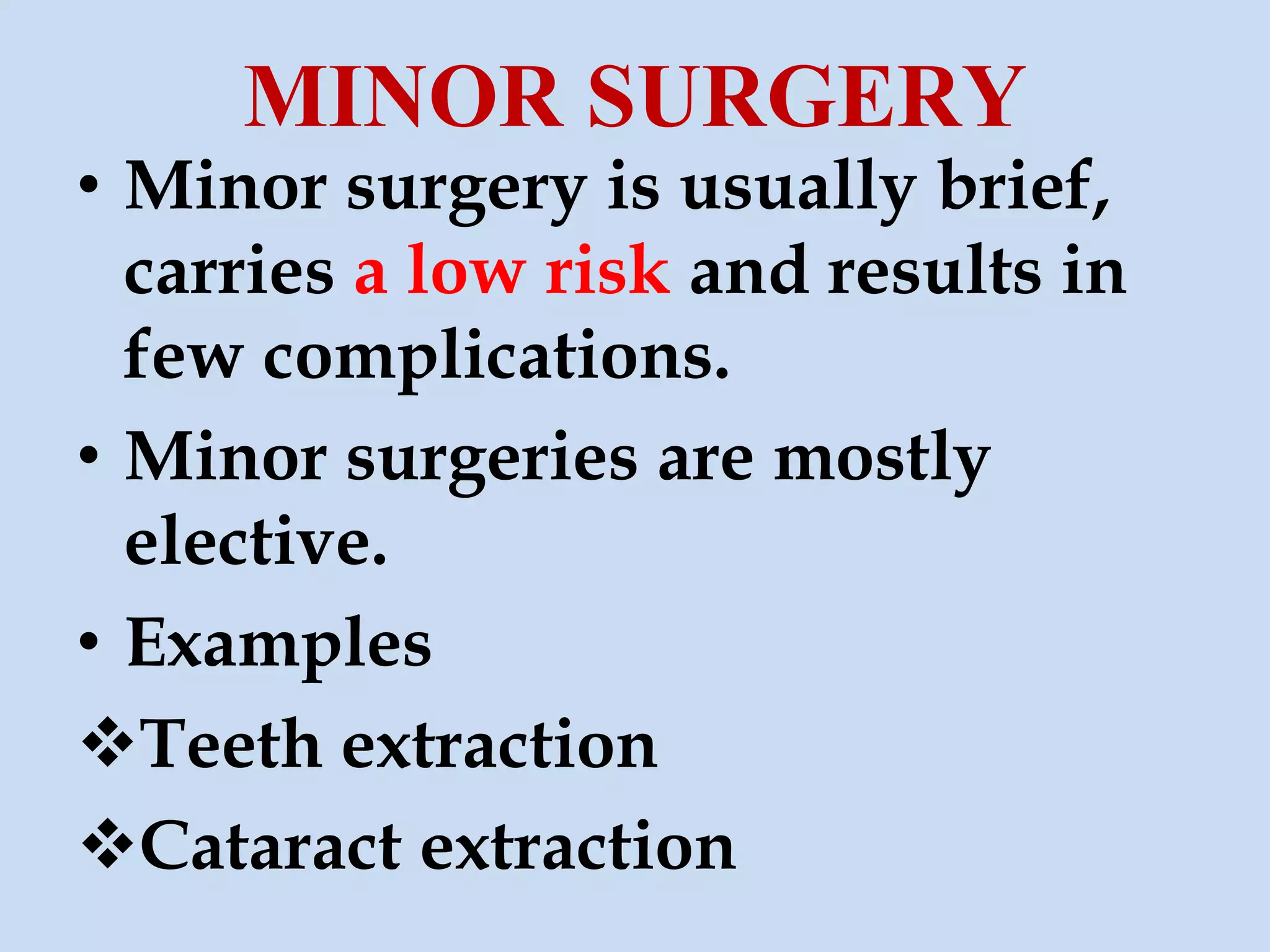surgery types - classification | PPTX