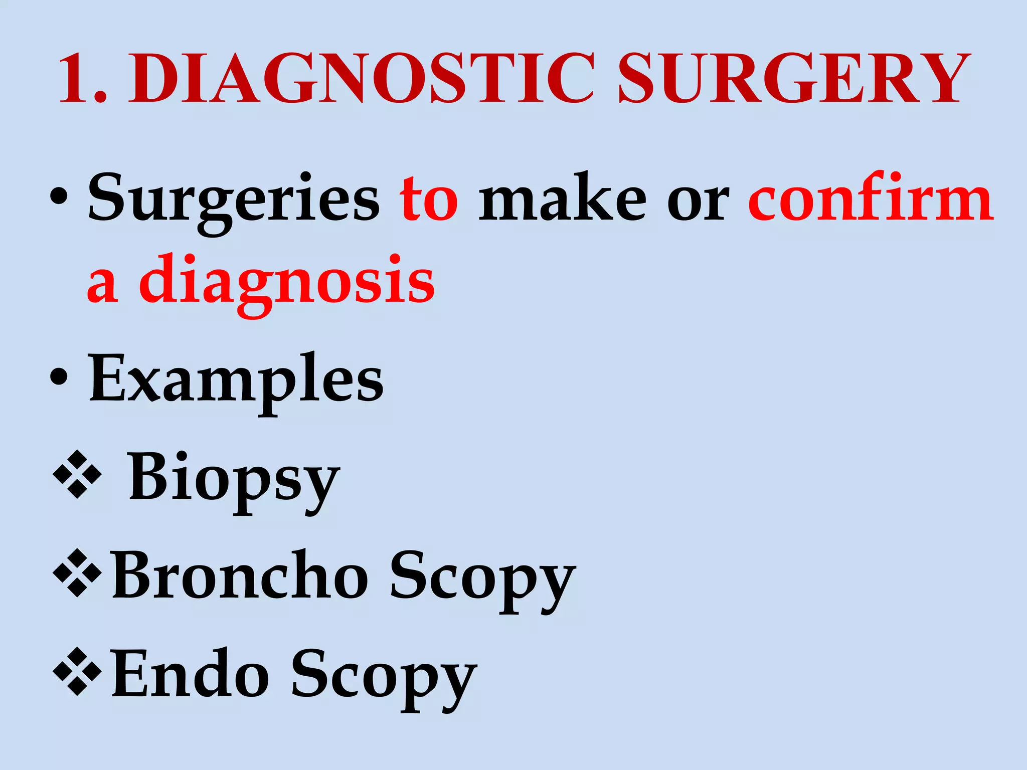 surgery types - classification | PPTX