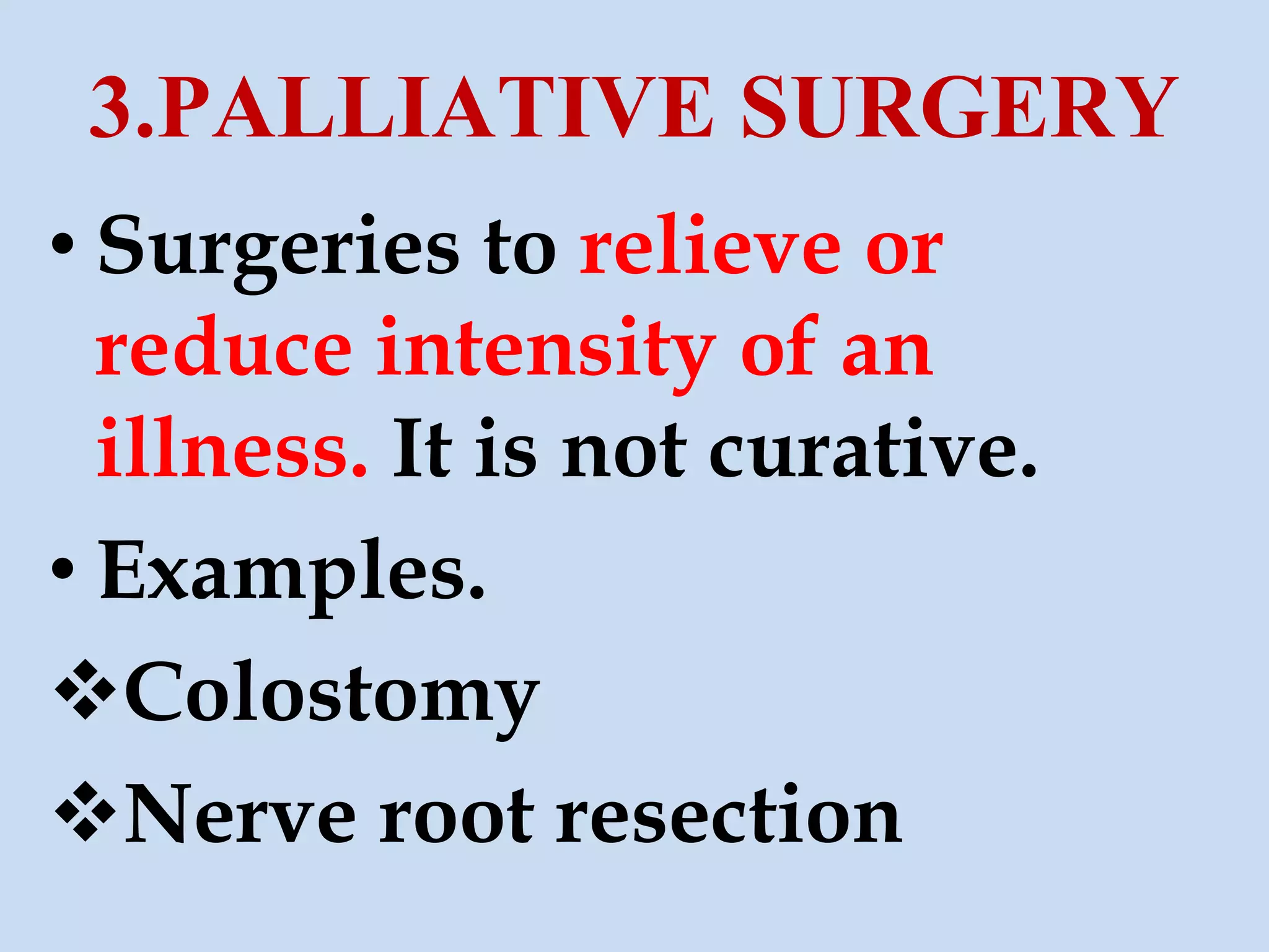 surgery types - classification | PPTX