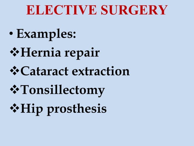 surgery types - classification | PPTX