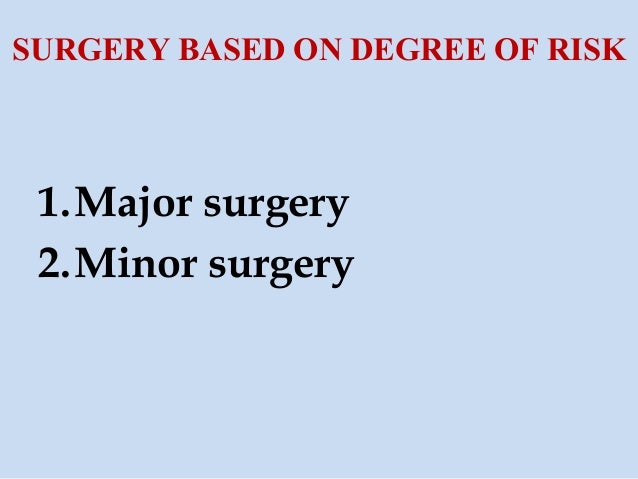 surgery types - classification