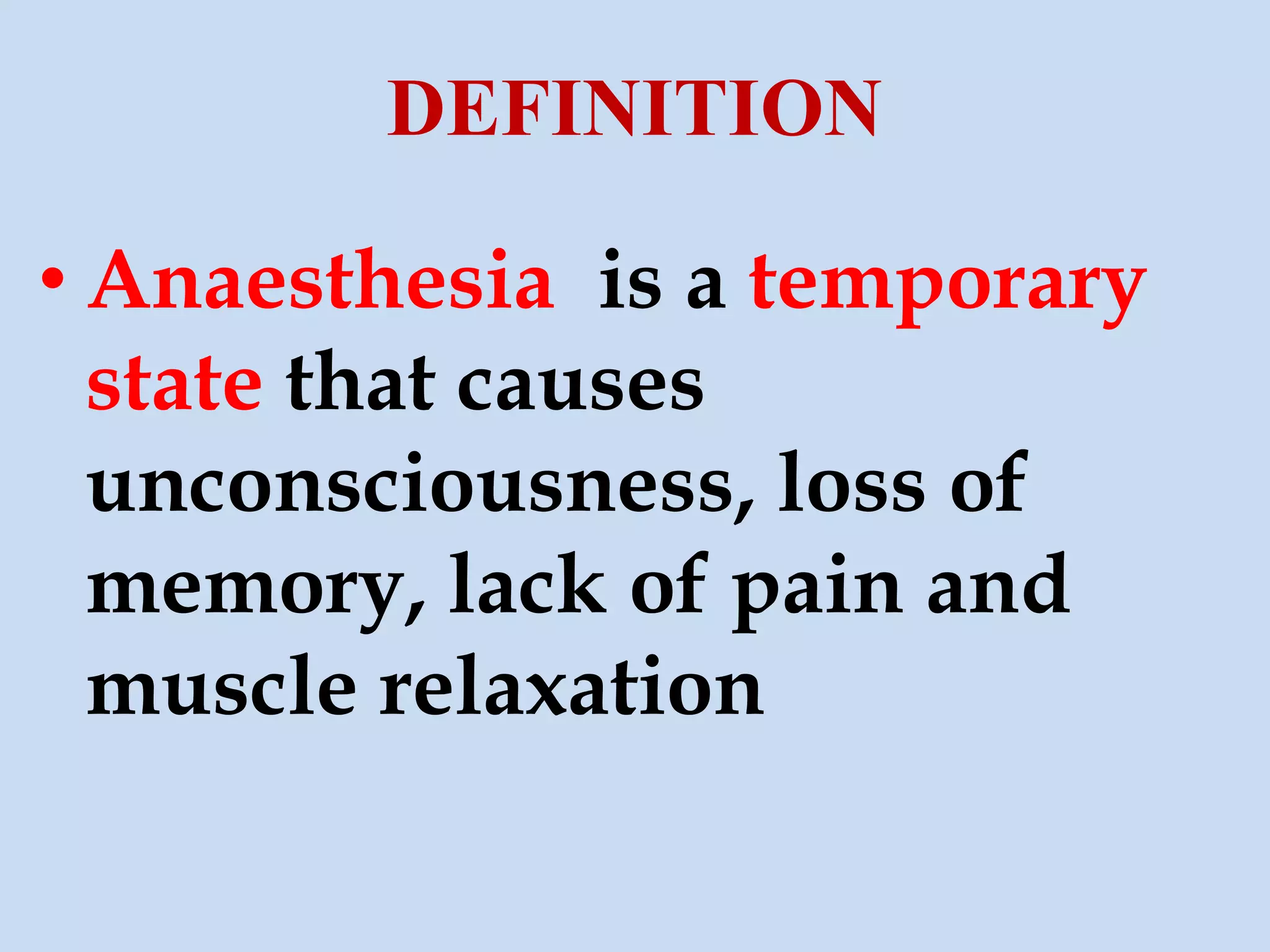 anesthesia- types of anaesthesia | PPTX