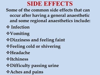 anesthesia- types of anaesthesia | PPTX