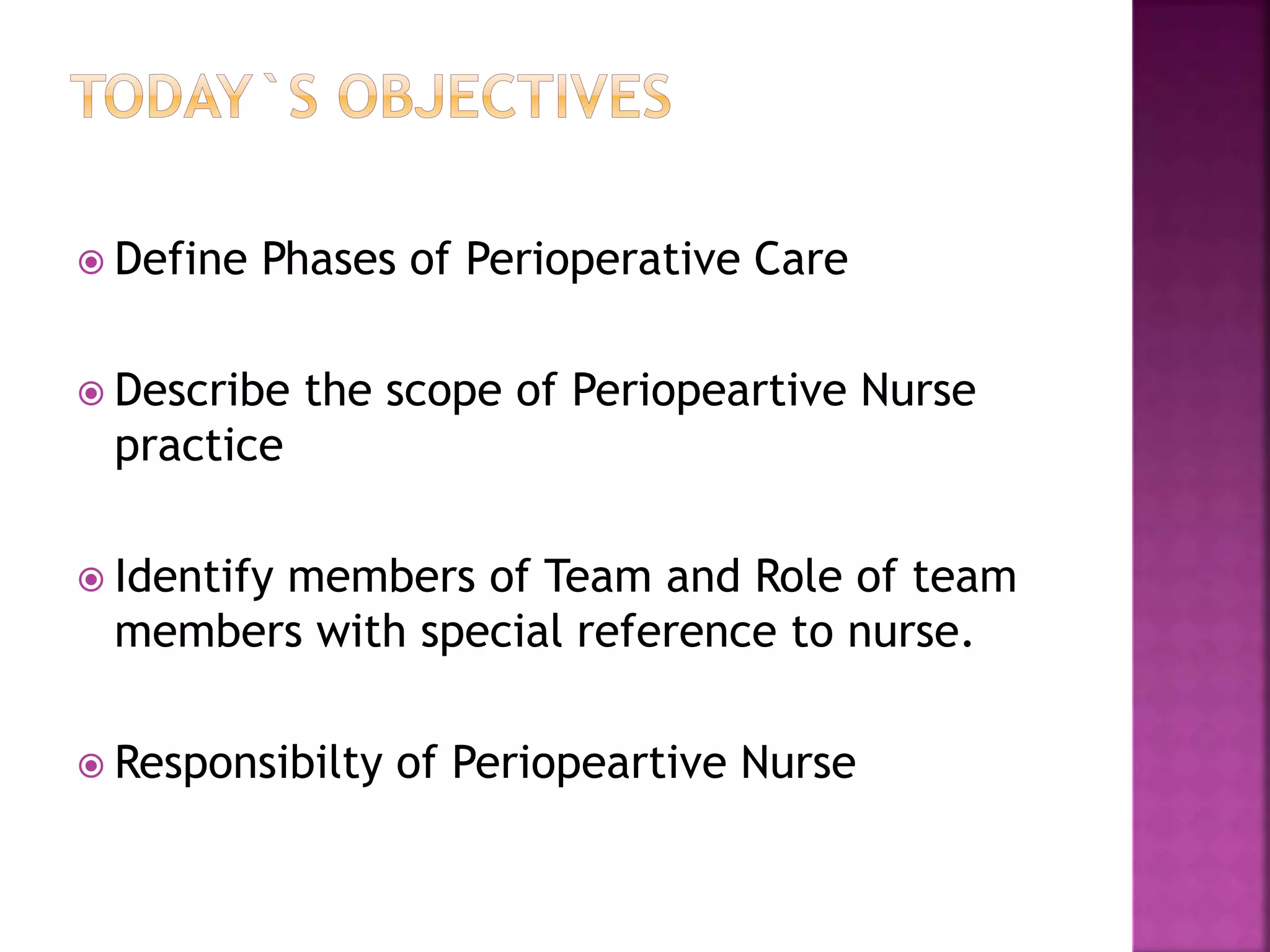 Perioperative nursing care in critical care icu | PPTX