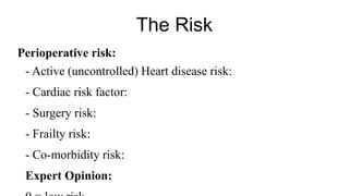 PERIOPERATIVE RISK Assessment and Improvement | PPT