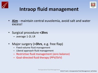 Periop fluid th ent 7.2021.a | PPTX