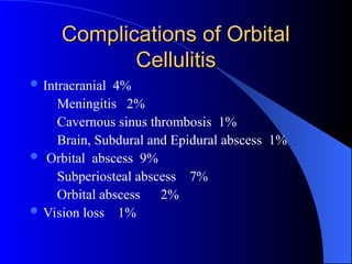 periorbital cellulitis or erythema and swelling of the eyelids.ppt