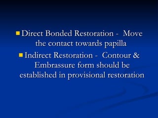 Perio restorative interelationship(periodontics) | PPT