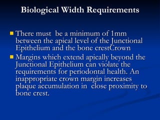 Perio restorative interelationship(periodontics) | PPT