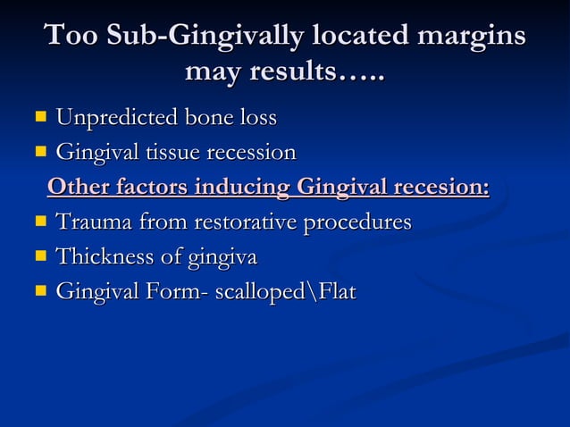 Perio restorative inter relationship | PPT