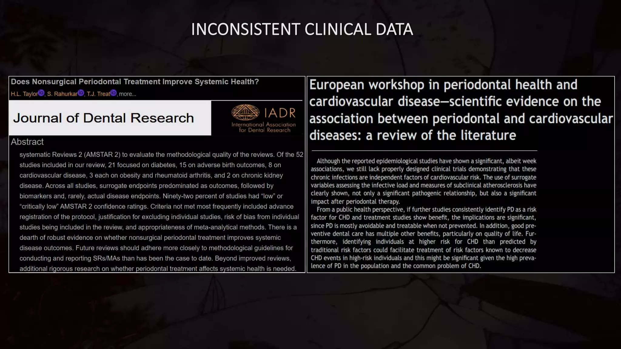 Periodontitis and Systemic Diseases- A Broken Two-way Mirror | PPTX