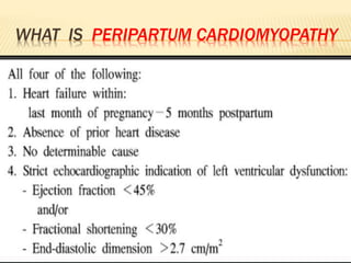Peripartum cardiomyopathy | PPTX