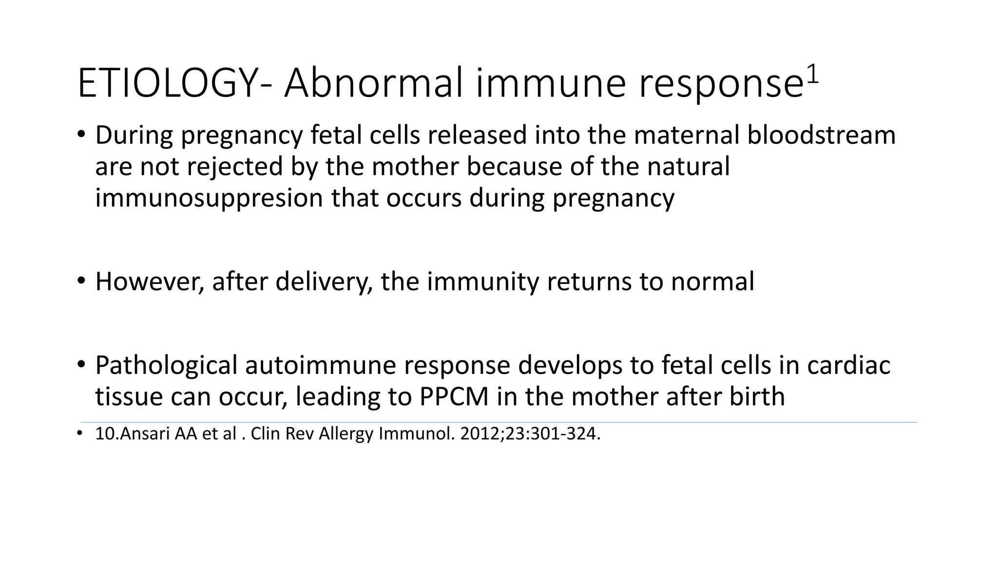 Peripartum and Postpartum cardiomyopathy - Etiopathogenesis, Clinical ...