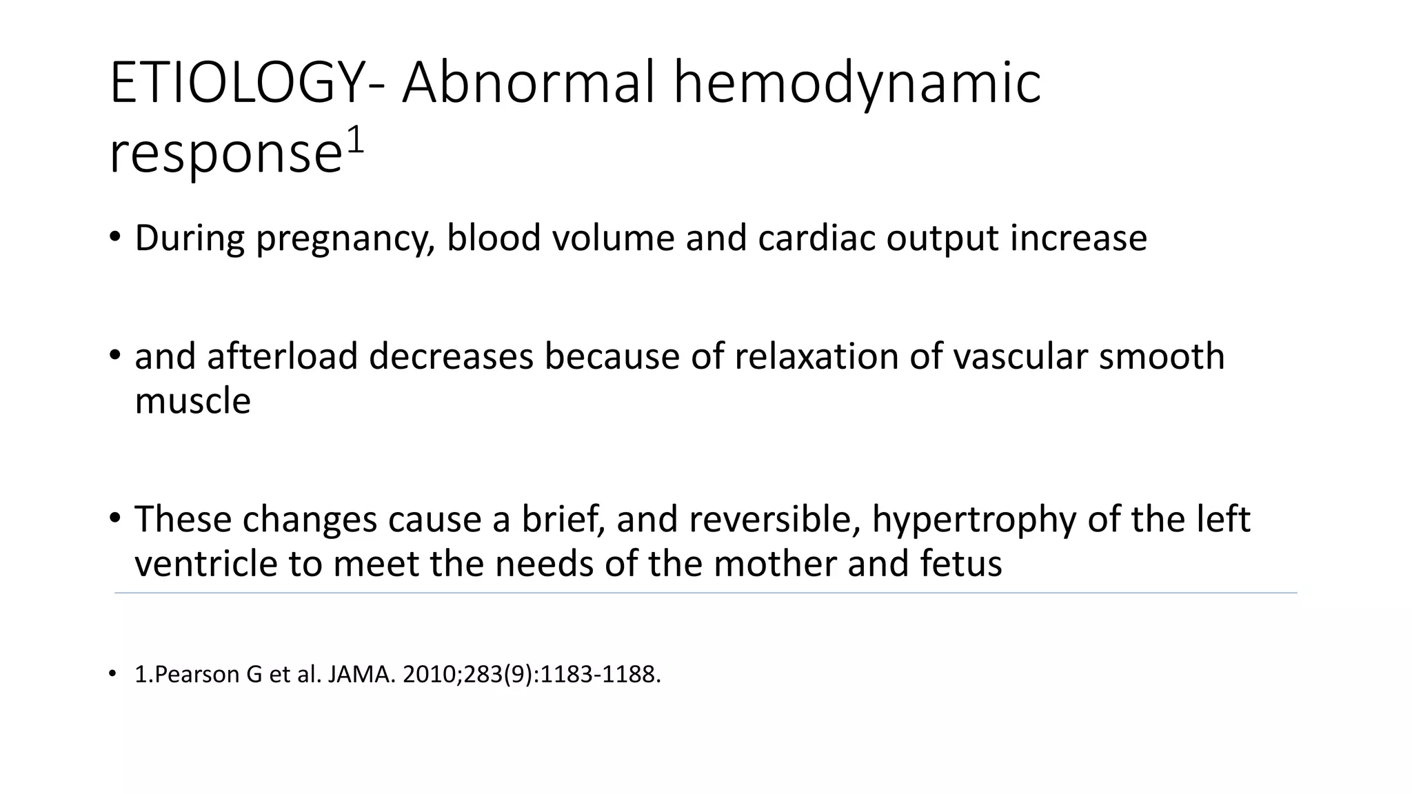 Peripartum and Postpartum cardiomyopathy - Etiopathogenesis, Clinical ...