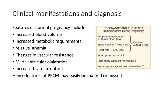 Peripartum and Postpartum cardiomyopathy - Etiopathogenesis, Clinical ...