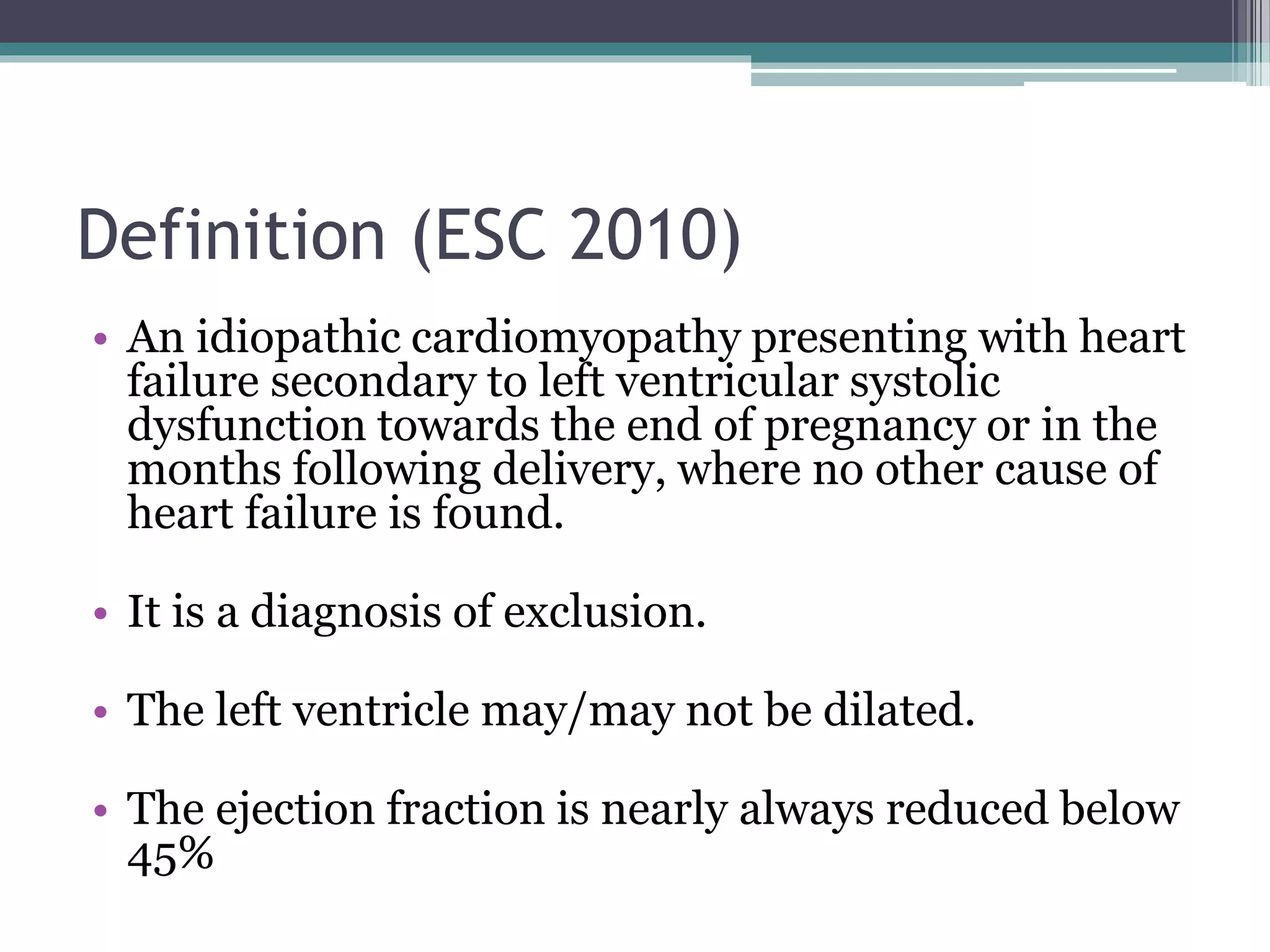 Peripartum cardiomyopathy 2 | PPTX